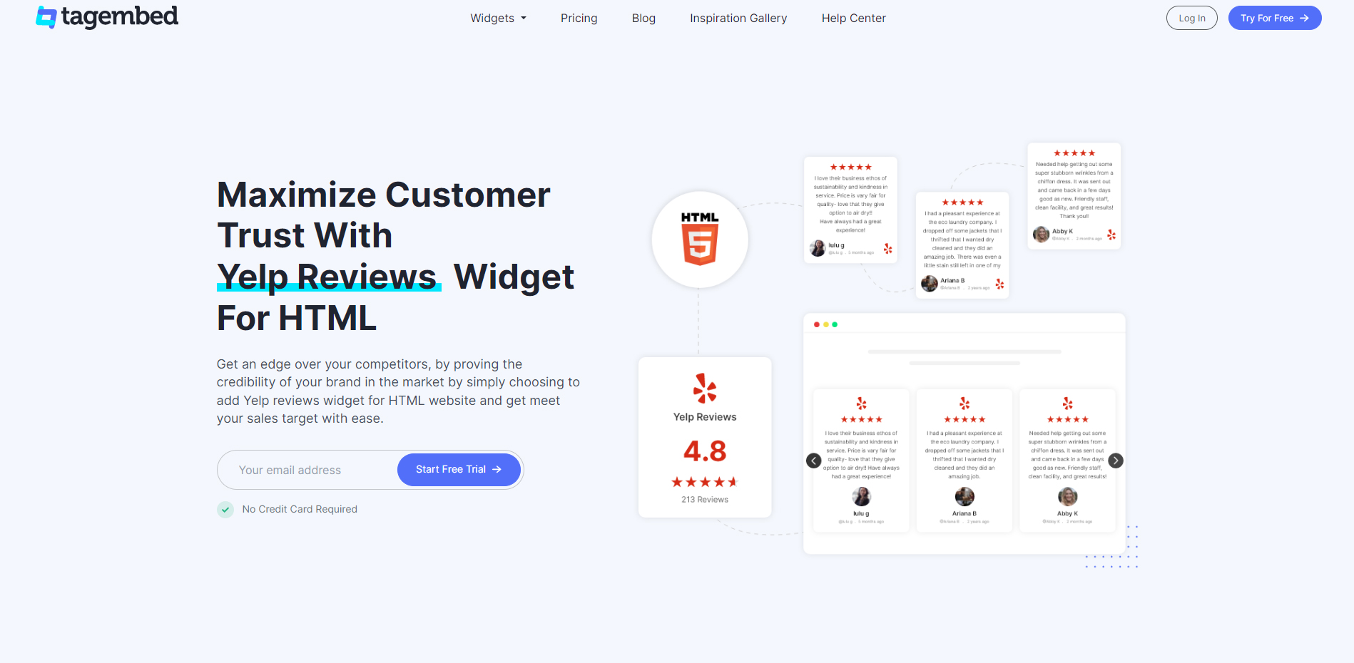 Add Yelp Reviews Widget On HTML Website For Free