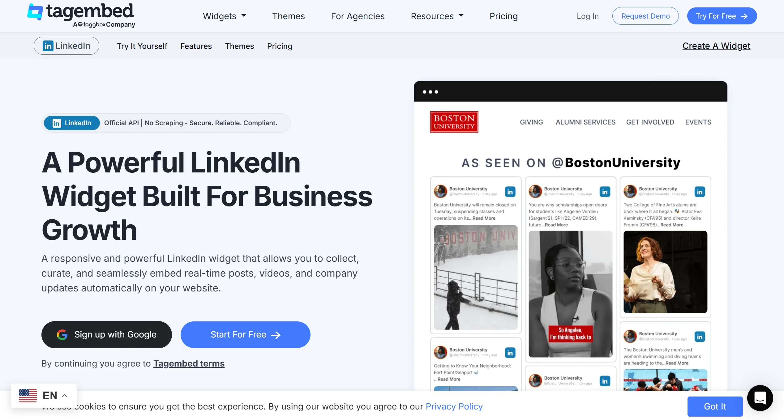 LinkedIn Widget – Embed Live Feed & Videos On Website
